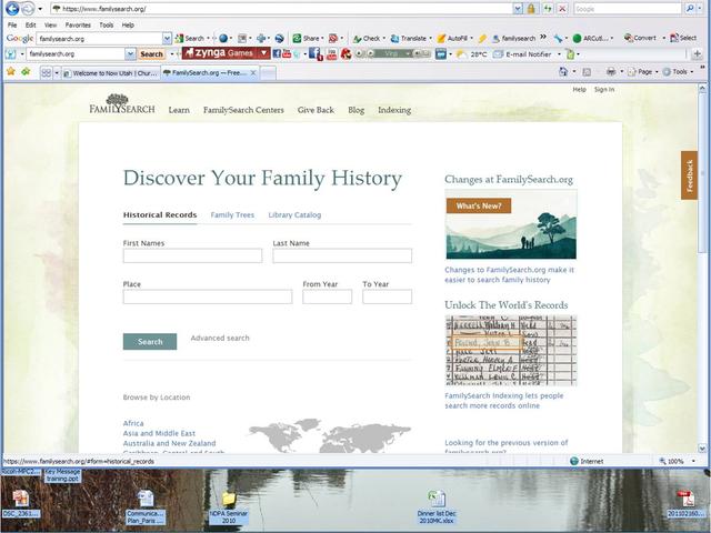 FamilySearch im Internet